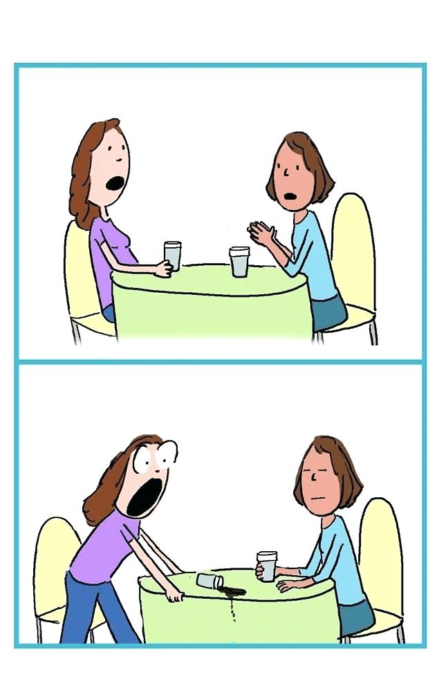 Meme Generator - Two Women Talking Spilling Coffee Comic - Newfa Stuff