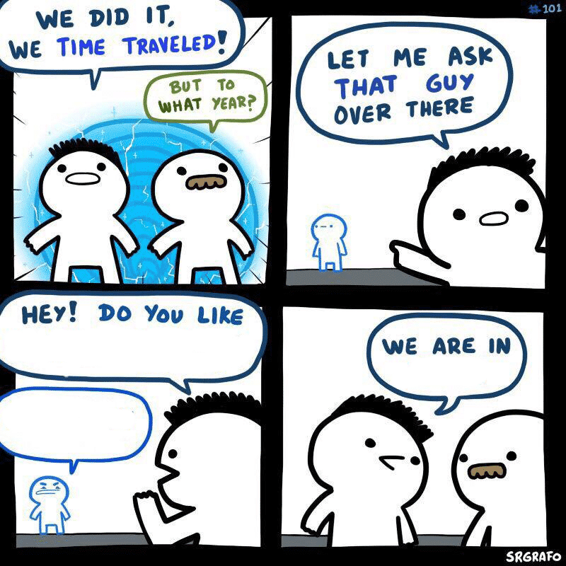 Meme Generator - Time Travel Comic (blank template) - Newfa Stuff