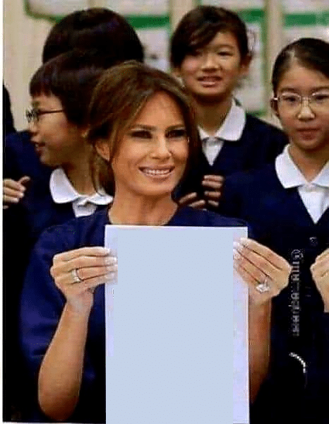 Meme Generator - Melania Holding Sign - Newfa Stuff