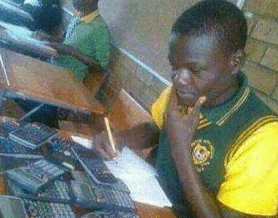 Meme Generator - Black kid looking at calculators - Newfa Stuff