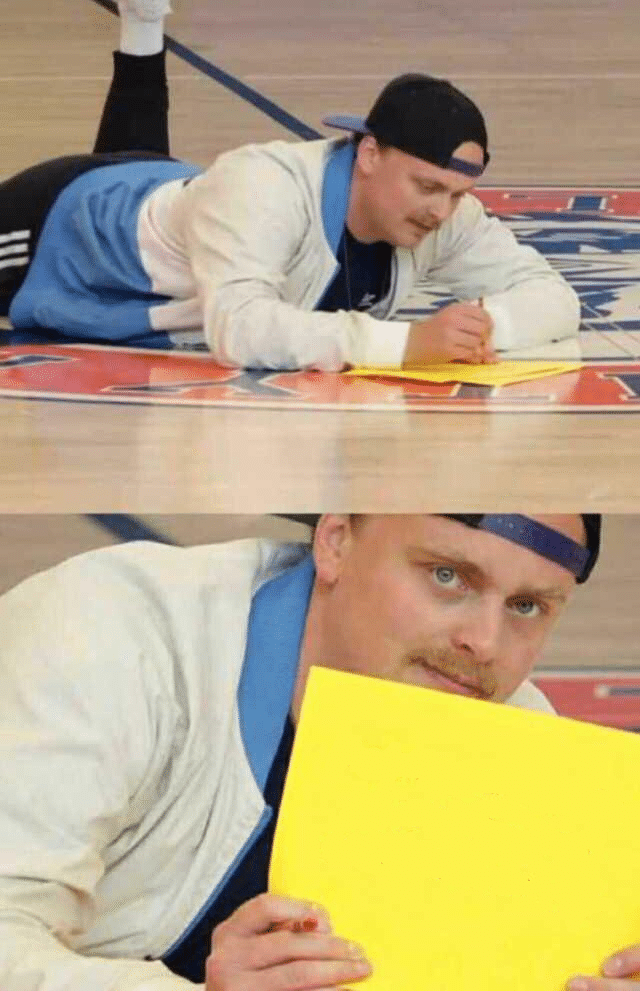 Meme Generator - Gus holding sign - Newfa Stuff