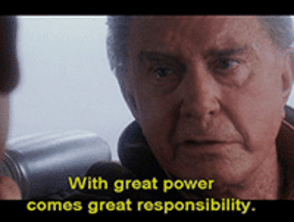 Meme Generator Uncle Ben With Great Power Comes Great Responsibility Newfa Stuff