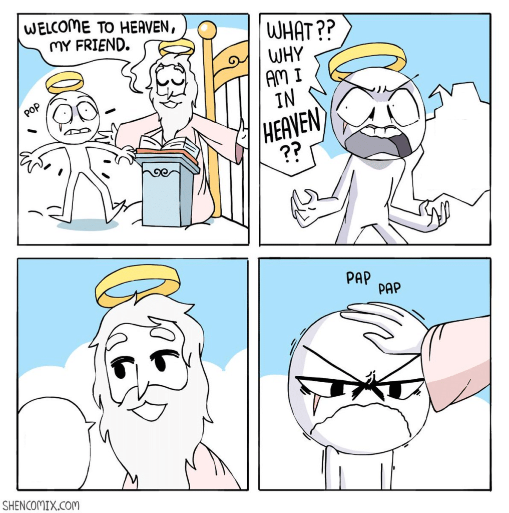 Meme Generator - Angel delivering note comic - Newfa Stuff