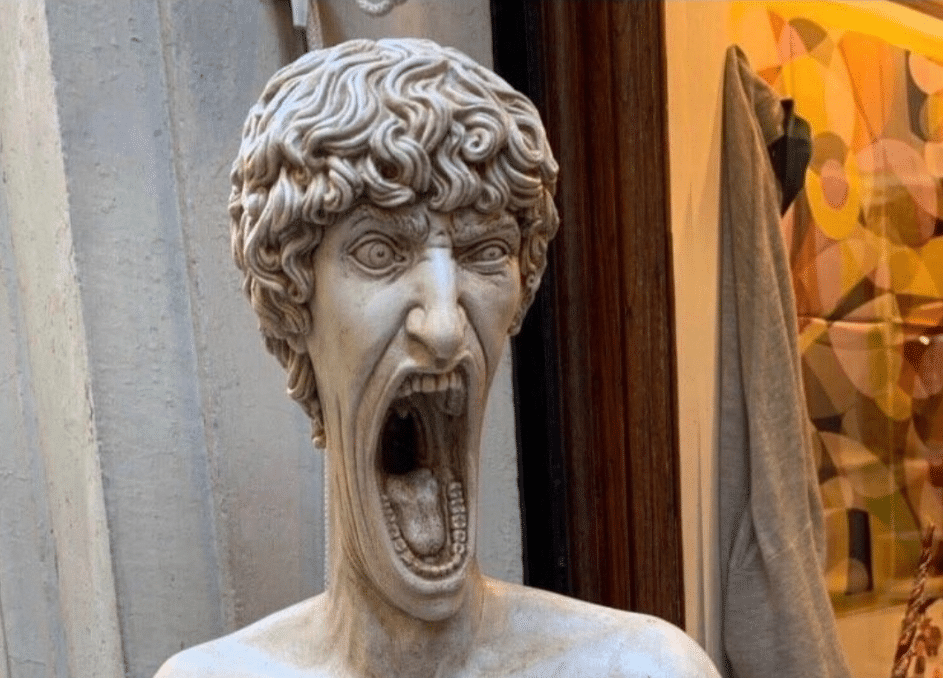 Marble statue screaming: Screaming, Yelling, Angry : r/FreshMemeTemplates