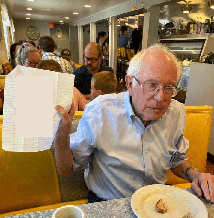 Bernie Sanders holding paper: Political, Bernie Sanders, Holding, Paper ...