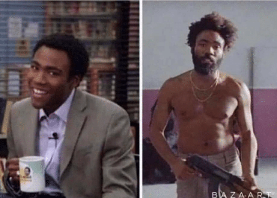 Meme Generator - Donald glover before and after with gun - Newfa Stuff