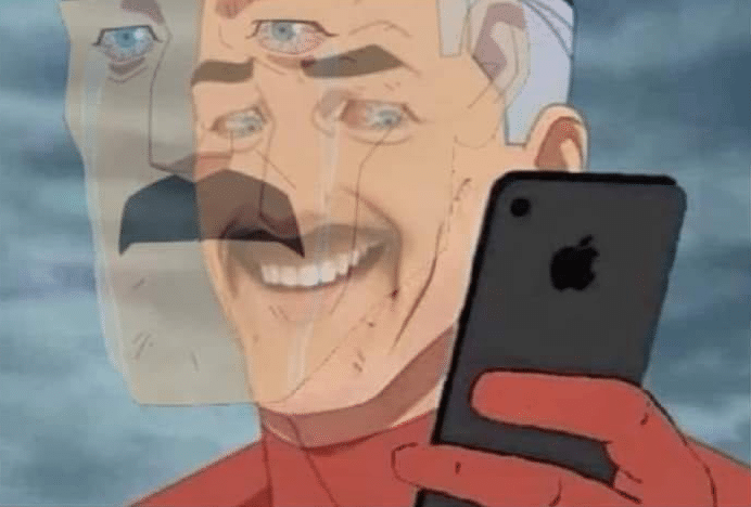 Meme Generator - Omni-man looking at phone - Newfa Stuff