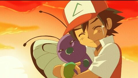 Meme Generator - Ash hugging butterfree - Newfa Stuff