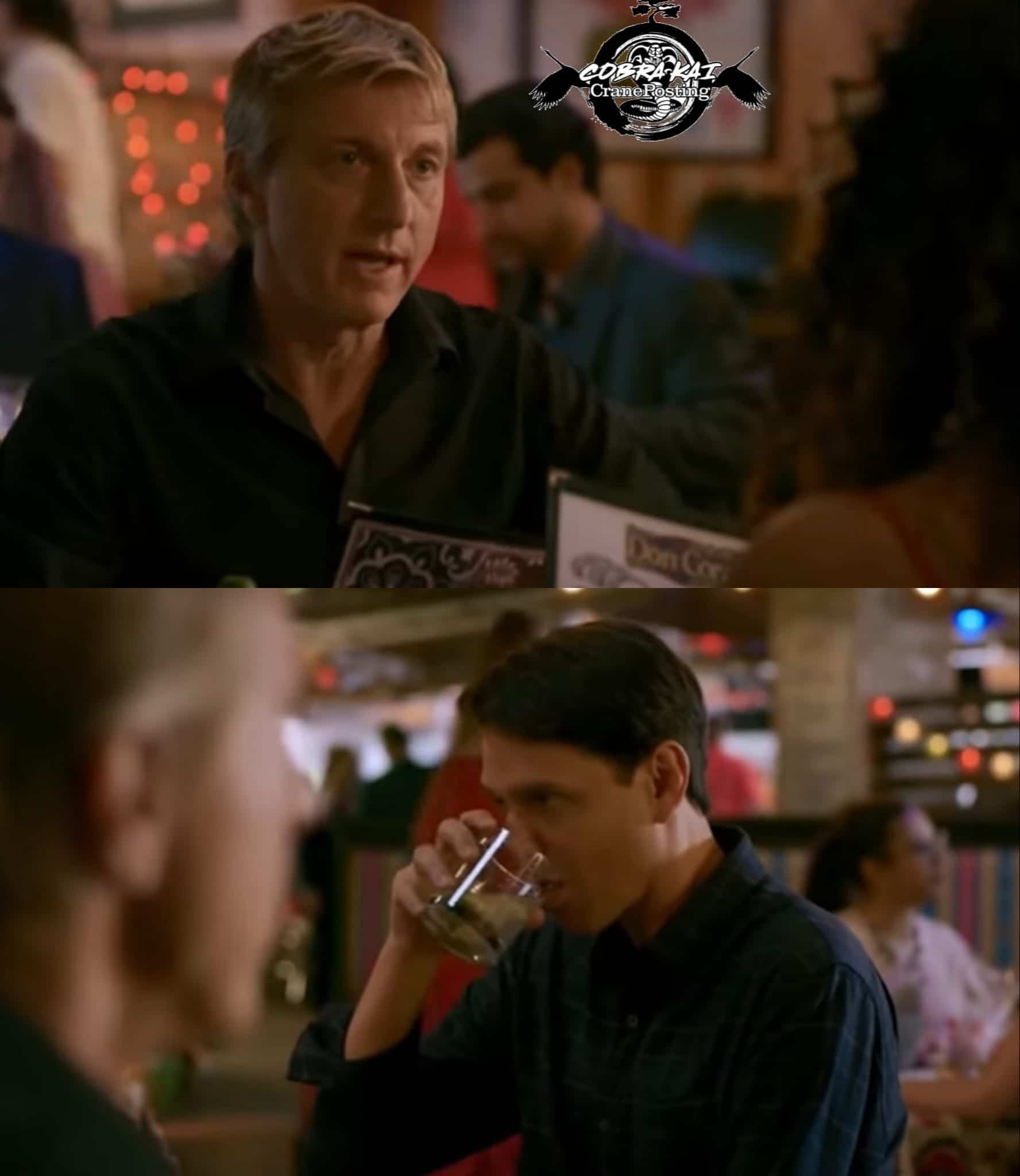 Meme Generator - Daniel LaRusso drinking in response to Johnny saying ...