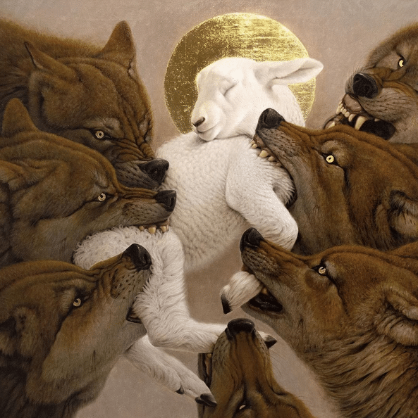 Meme Generator - Several wolves eating sheep - Newfa Stuff
